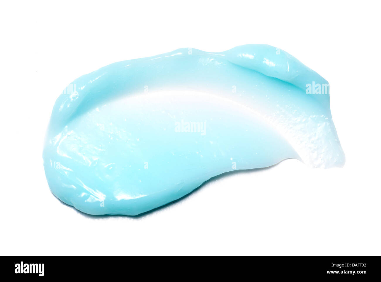 blue turquoise cream gel cut out onto a white background Stock Photo ...