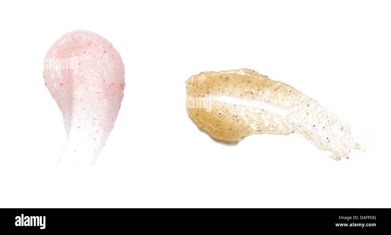 beige yellow body scrub paste cut out onto a white background Stock ...