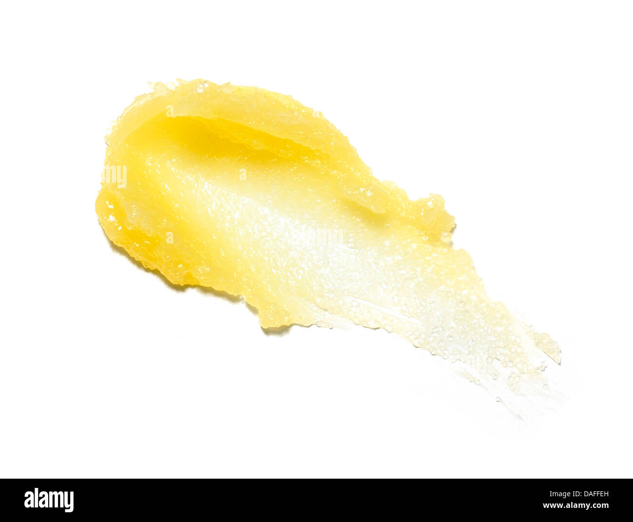 beige yellow body scrub paste cut out onto a white background Stock ...