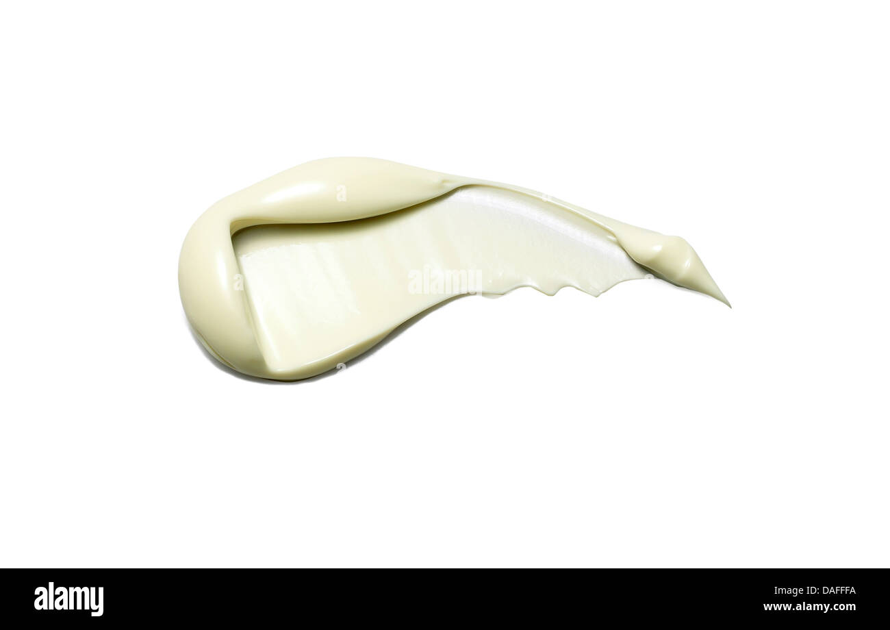 light green beauty cream cut out onto a white background Stock Photo ...
