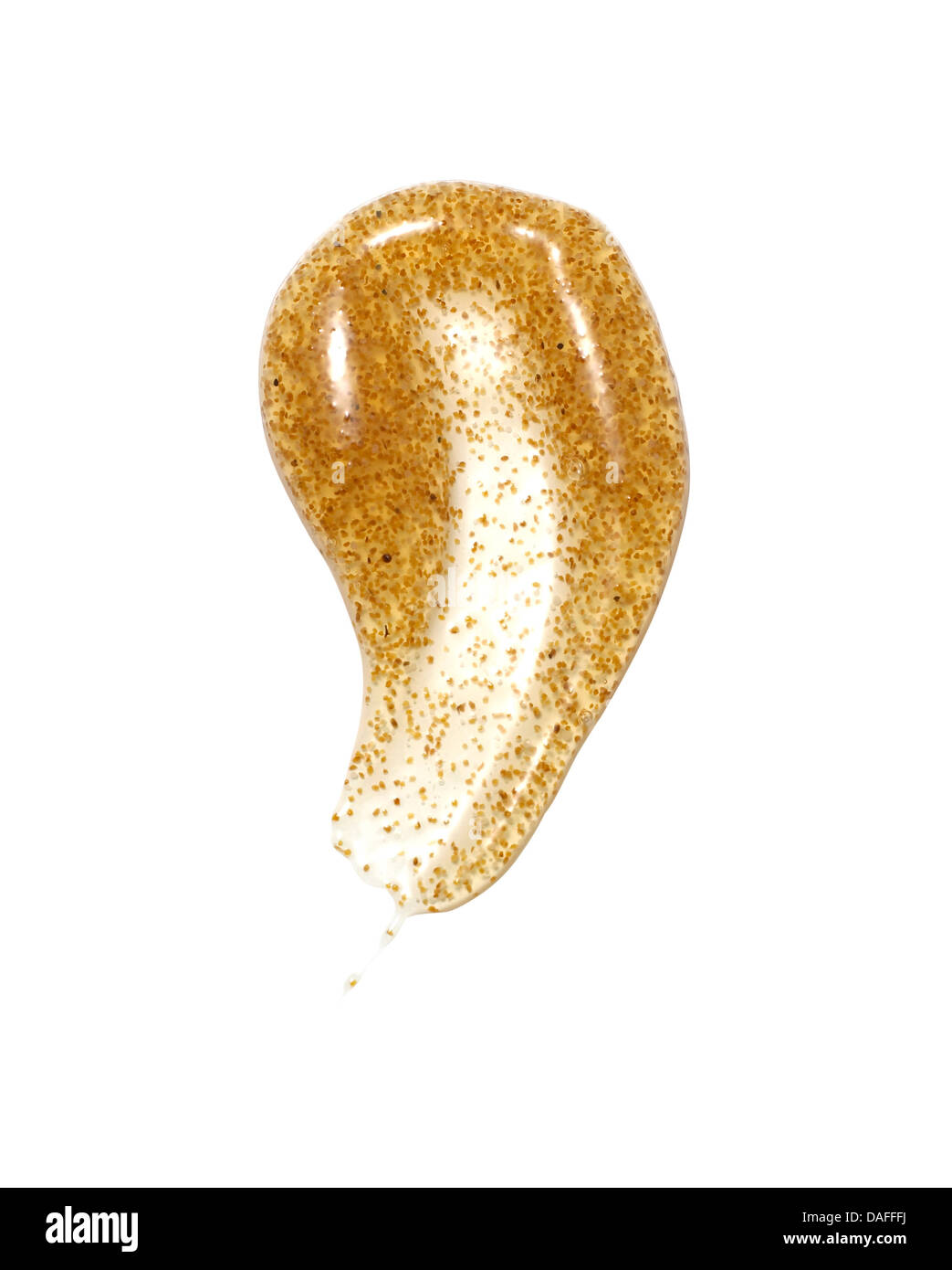 beige yellow body scrub paste cut out onto a white background Stock ...