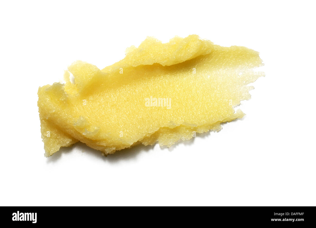 beige yellow body scrub paste cut out onto a white background Stock ...