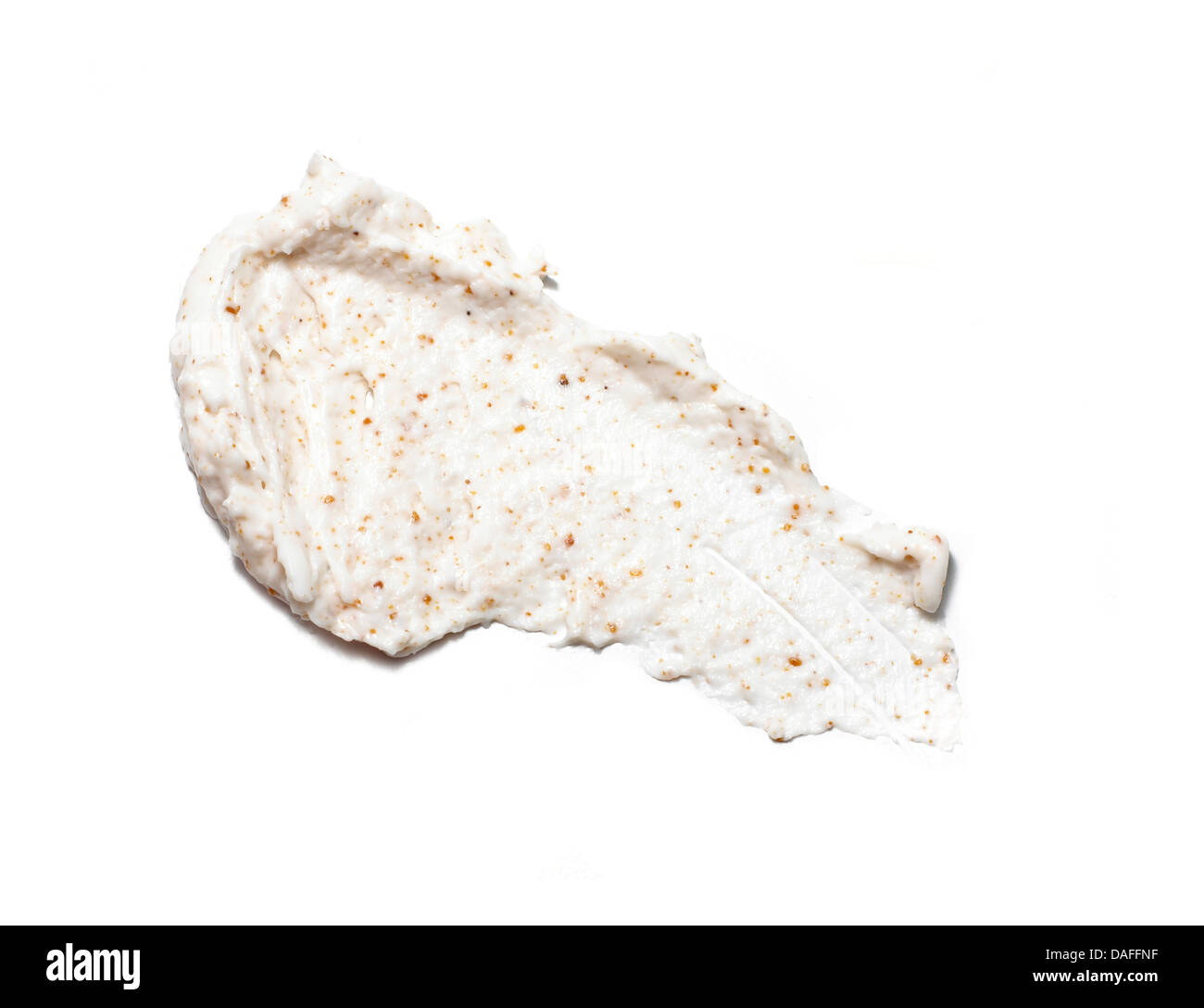 beige yellow body scrub paste cut out onto a white background Stock ...