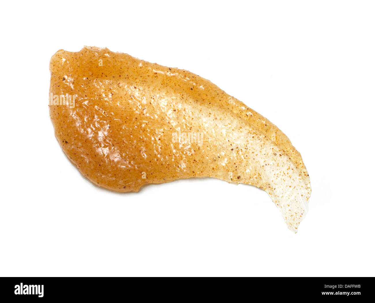 beige yellow body scrub paste cut out onto a white background Stock ...