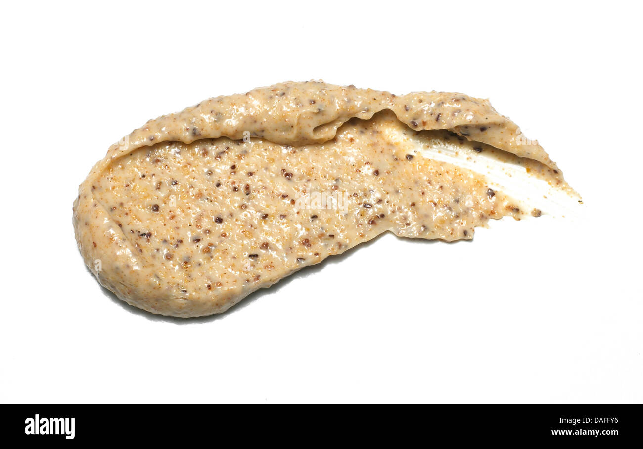 beige yellow body scrub paste cut out onto a white background Stock ...