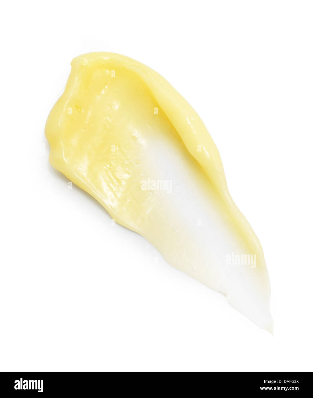 beige yellow body scrub paste cut out onto a white background Stock ...