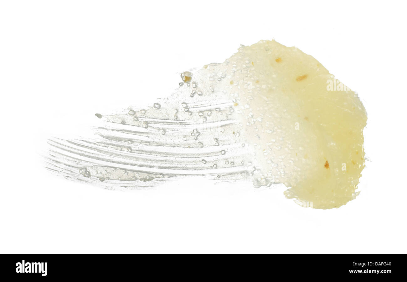 beige yellow body scrub paste cut out onto a white background Stock ...