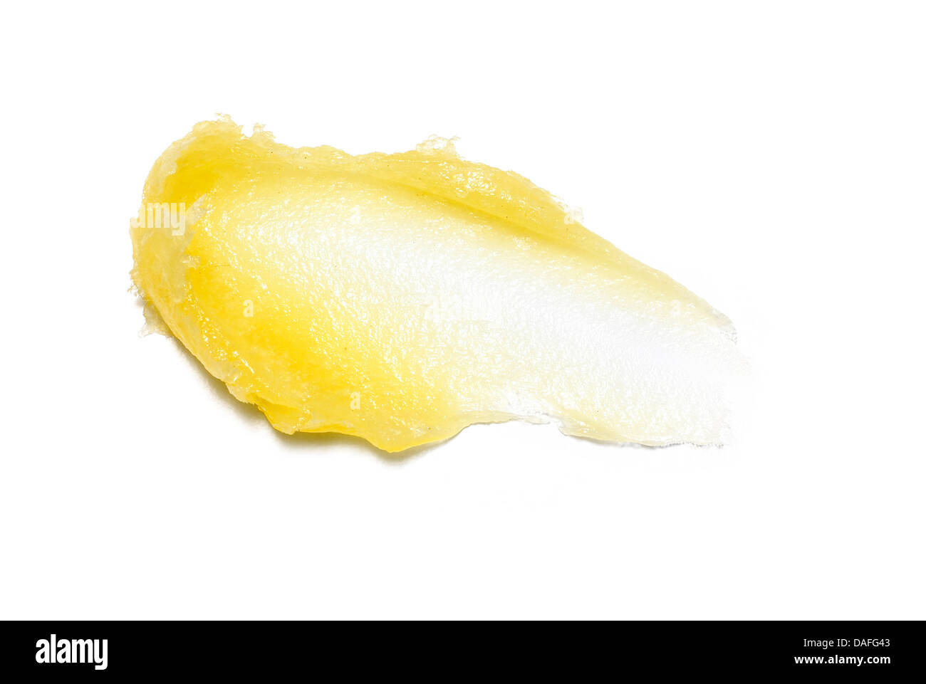 beige yellow body scrub paste cut out onto a white background Stock ...
