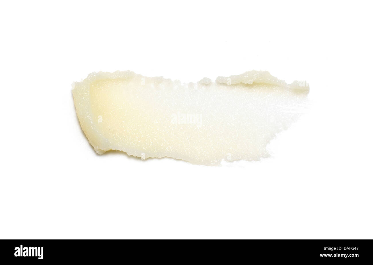 beige yellow body scrub paste cut out onto a white background Stock ...