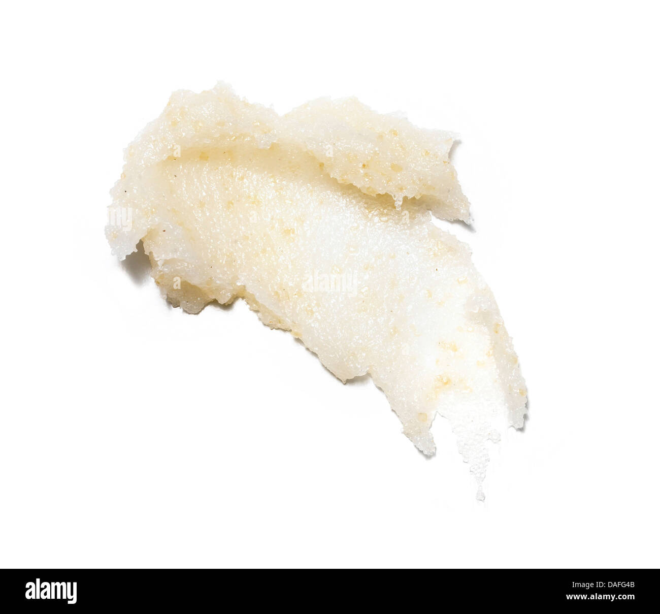 beige yellow body scrub paste cut out onto a white background Stock ...