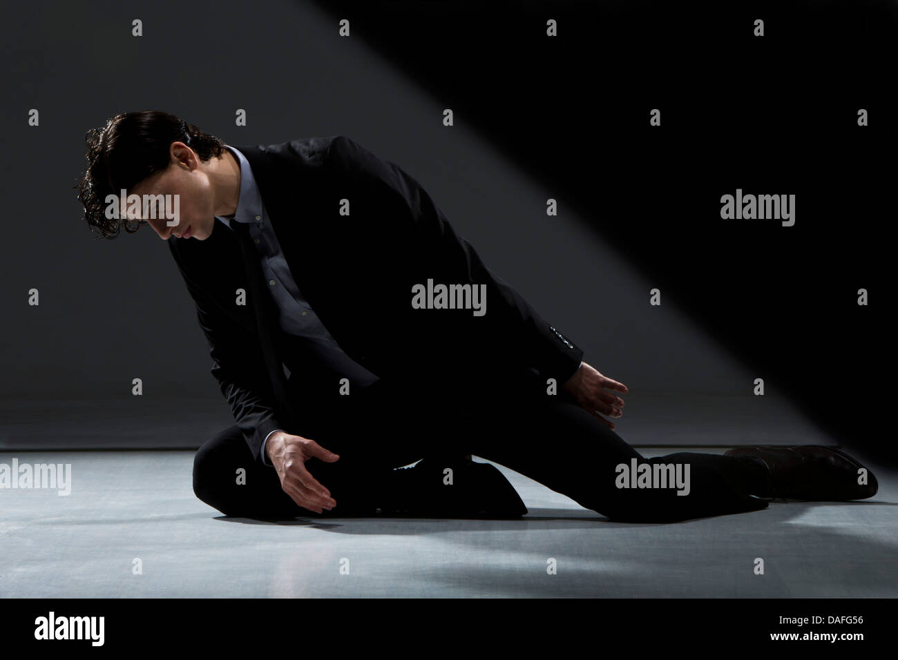 Actor performing on stage Stock Photo - Alamy