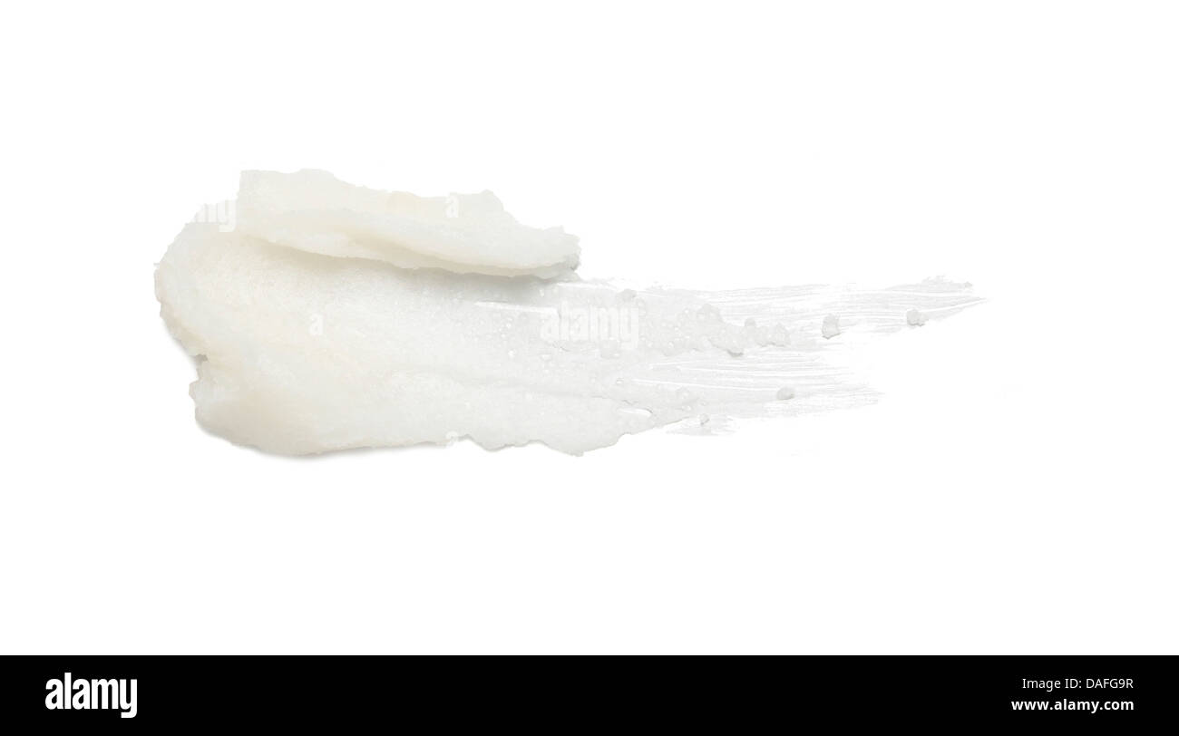 beige yellow body scrub paste cut out onto a white background Stock ...