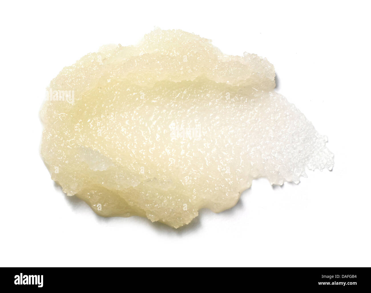 beige yellow body scrub paste cut out onto a white background Stock ...