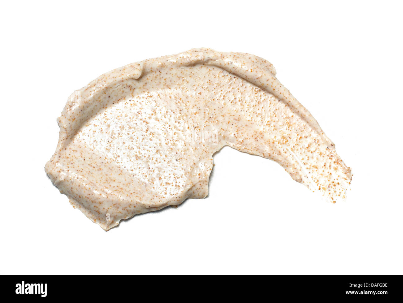 beige yellow body scrub paste cut out onto a white background Stock ...