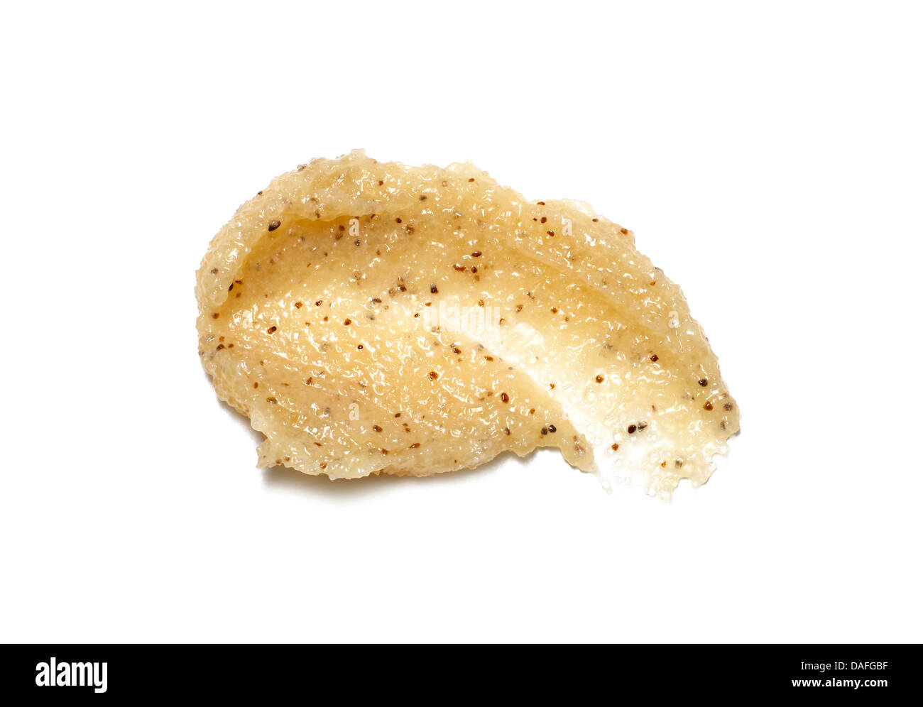 beige yellow body scrub paste cut out onto a white background Stock ...