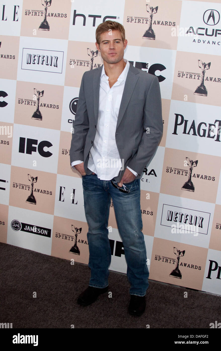 Actor Trevor Donovan arrives at the 26th Annual Spirit Awards in a tent ...