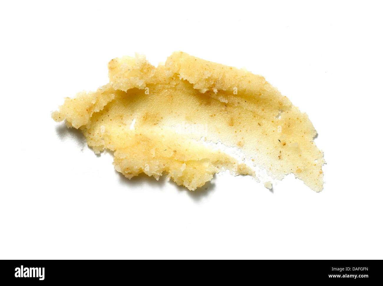 beige yellow body scrub paste cut out onto a white background Stock ...