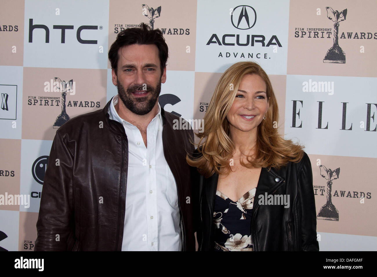 Actor Jon Hamm and his wife Jennifer Westfeldt arrive at the 26th ...