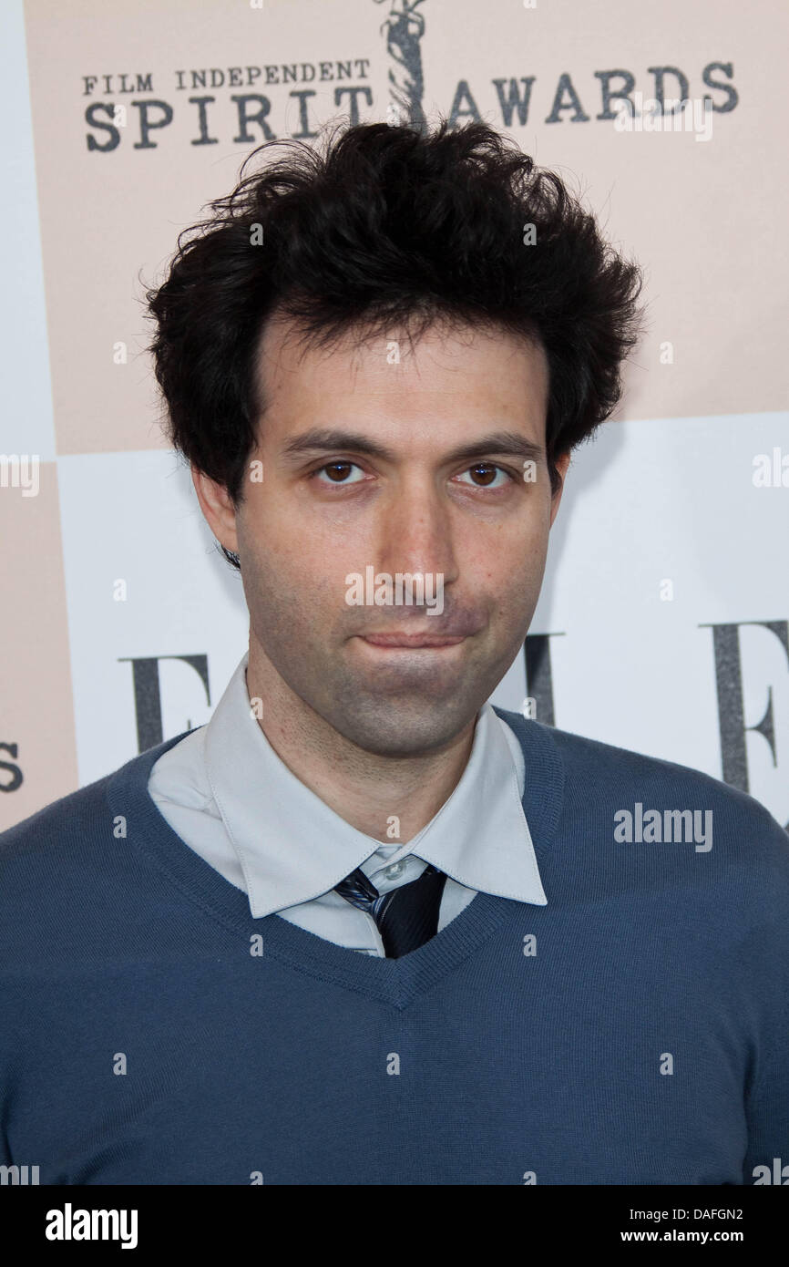 Actor Alex Karpovsky arrives at the 26th Annual Spirit Awards in a tent ...