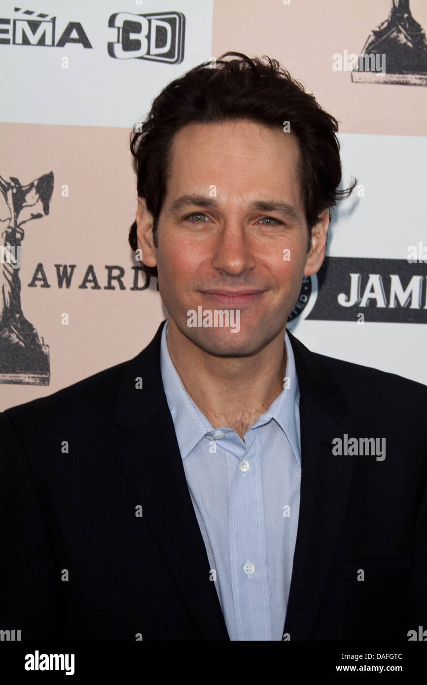 Actor Paul Rudd arrives at the 26th Annual Spirit Awards in a tent on ...