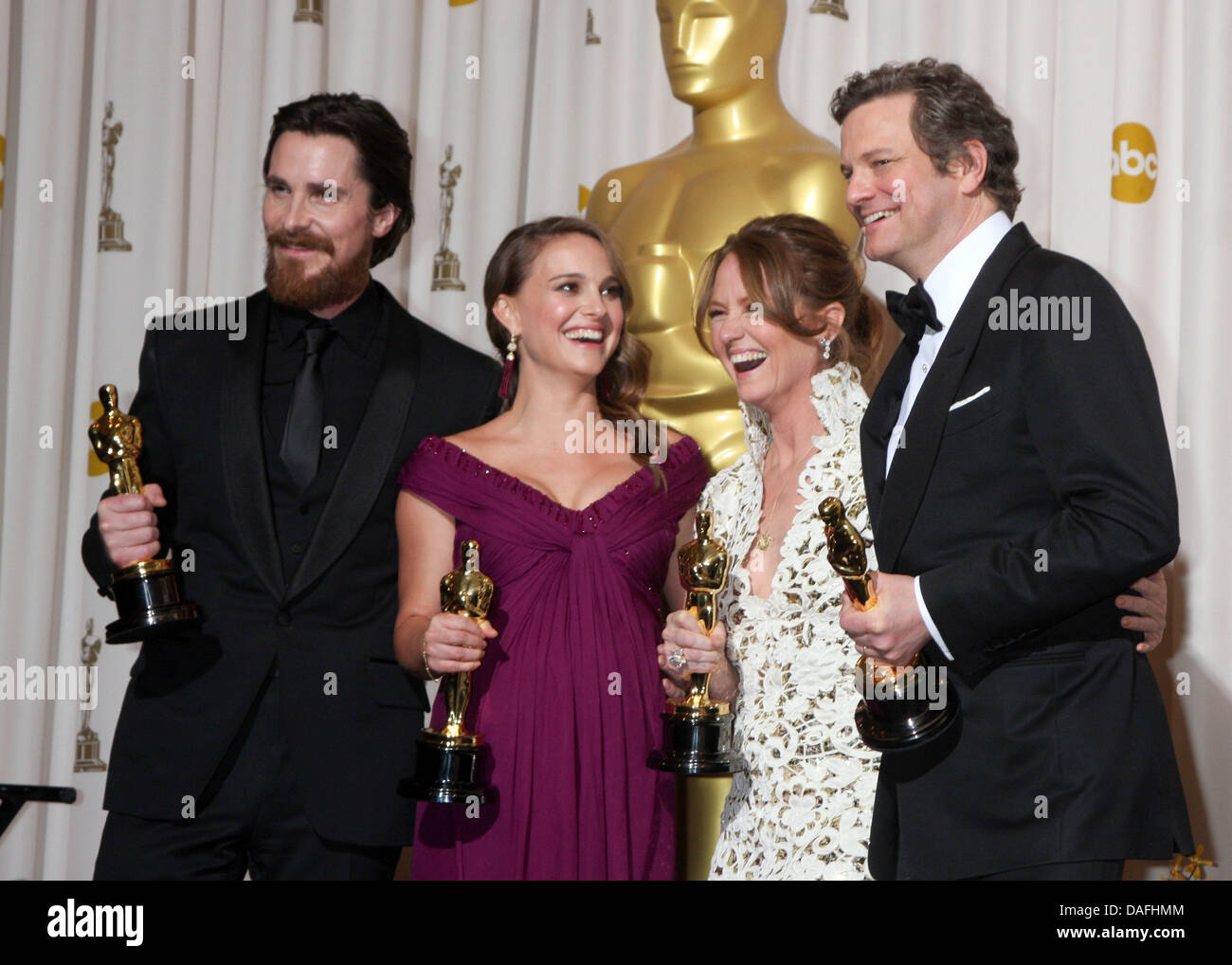 Best Acting Winners (l-r) Christian Bale, Natalie Portman, Melissa Leo ...