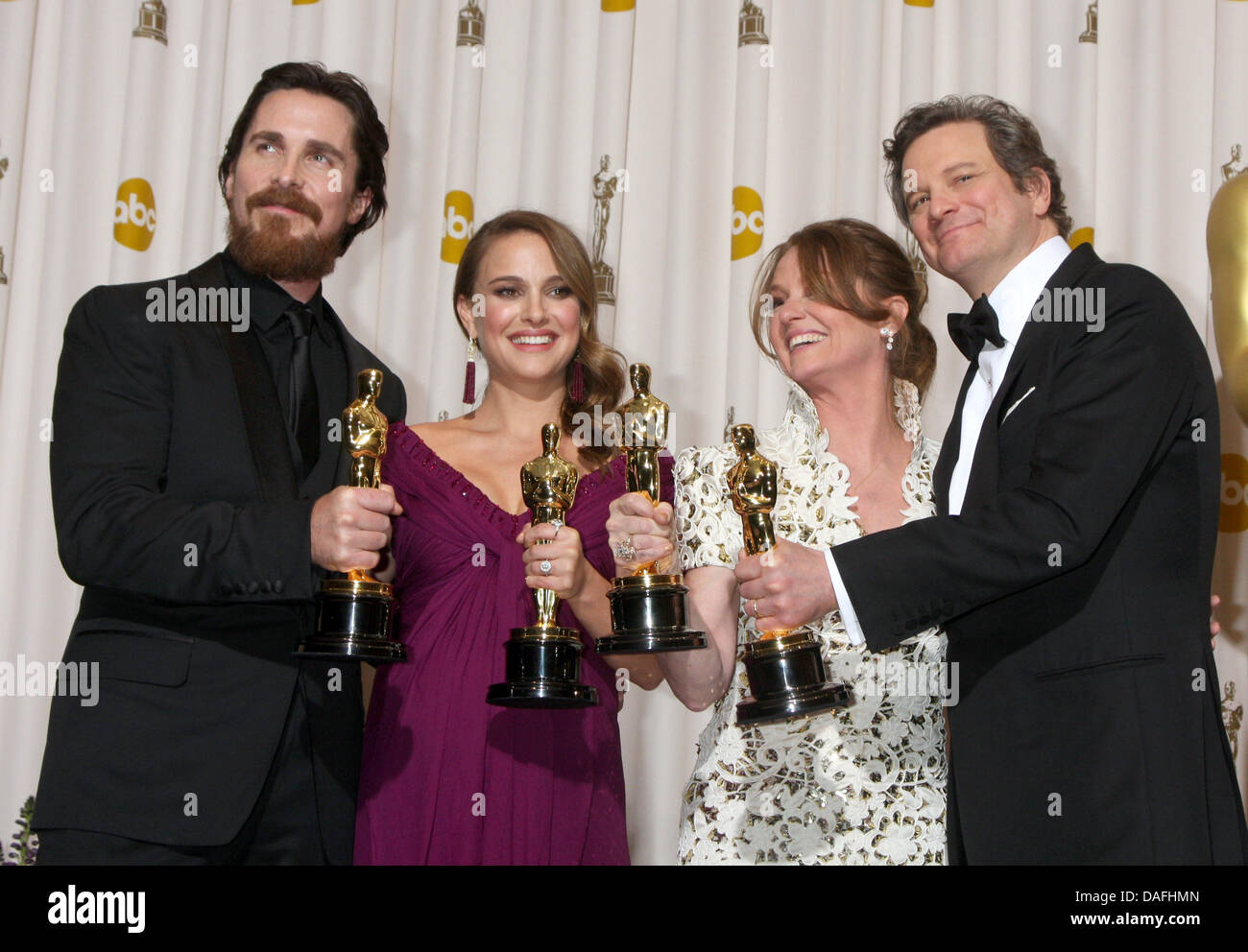 Best Acting Winners (l-r) Christian Bale, Natalie Portman, Melissa Leo ...