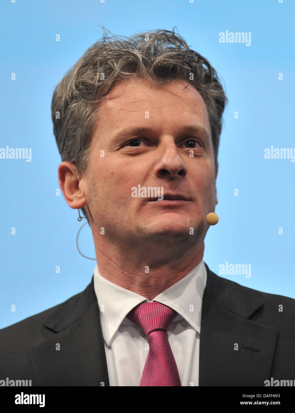 Ralph Haupter, Chairman of Microsoft Germany, speaks during a press ...