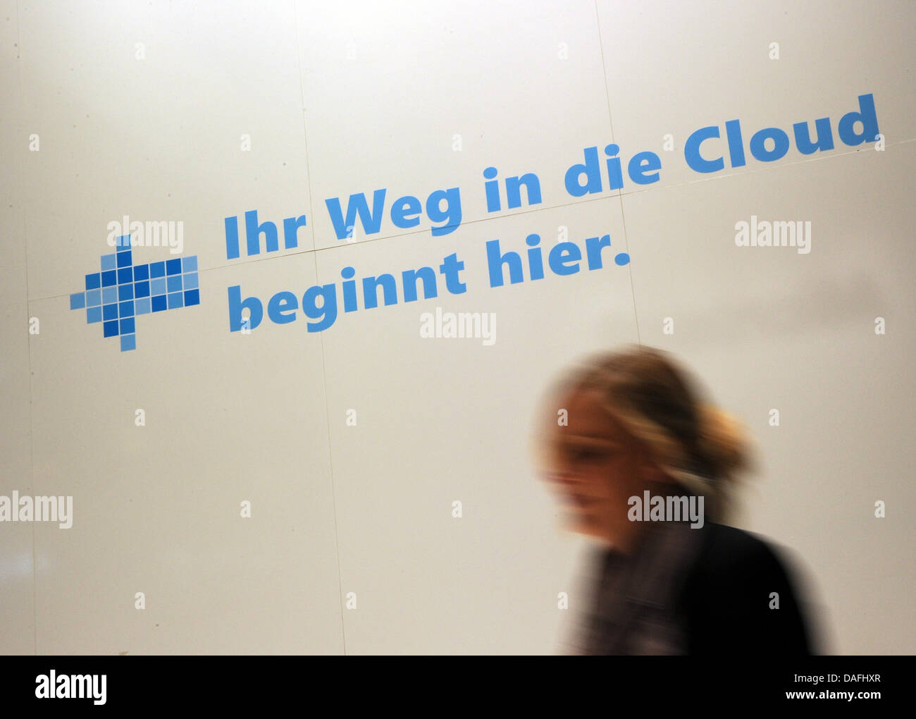 'Your way into the cloud' is the motto of a Microsoft Germany press ...