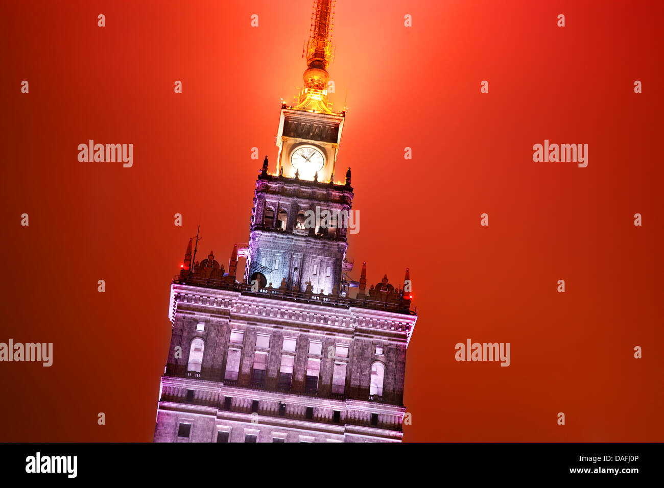Warsaw poland clock tower hi-res stock photography and images - Alamy