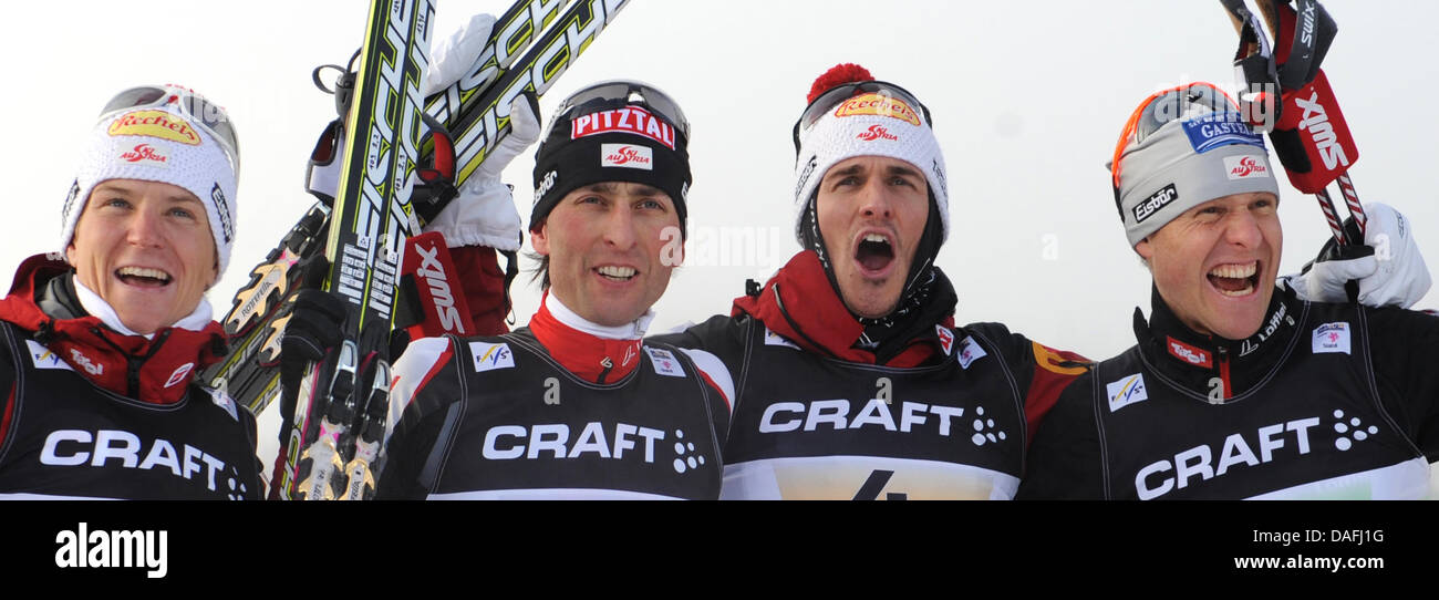 The winning Austrian team consisting of (L-R:) David Kreiner, Mario ...
