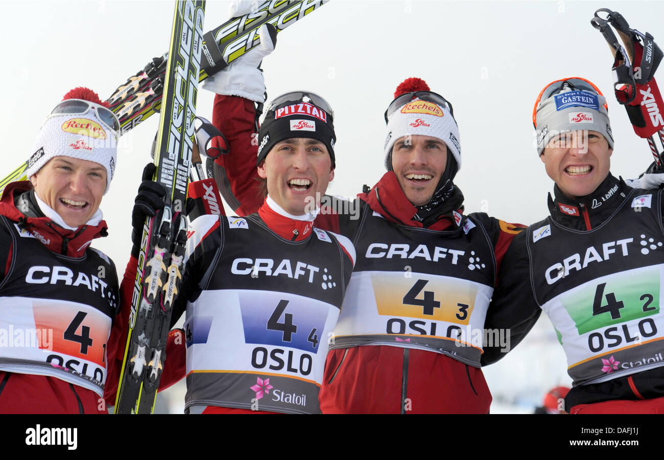 The winning Austrian team consisting of (L-R:) David Kreiner, Mario ...