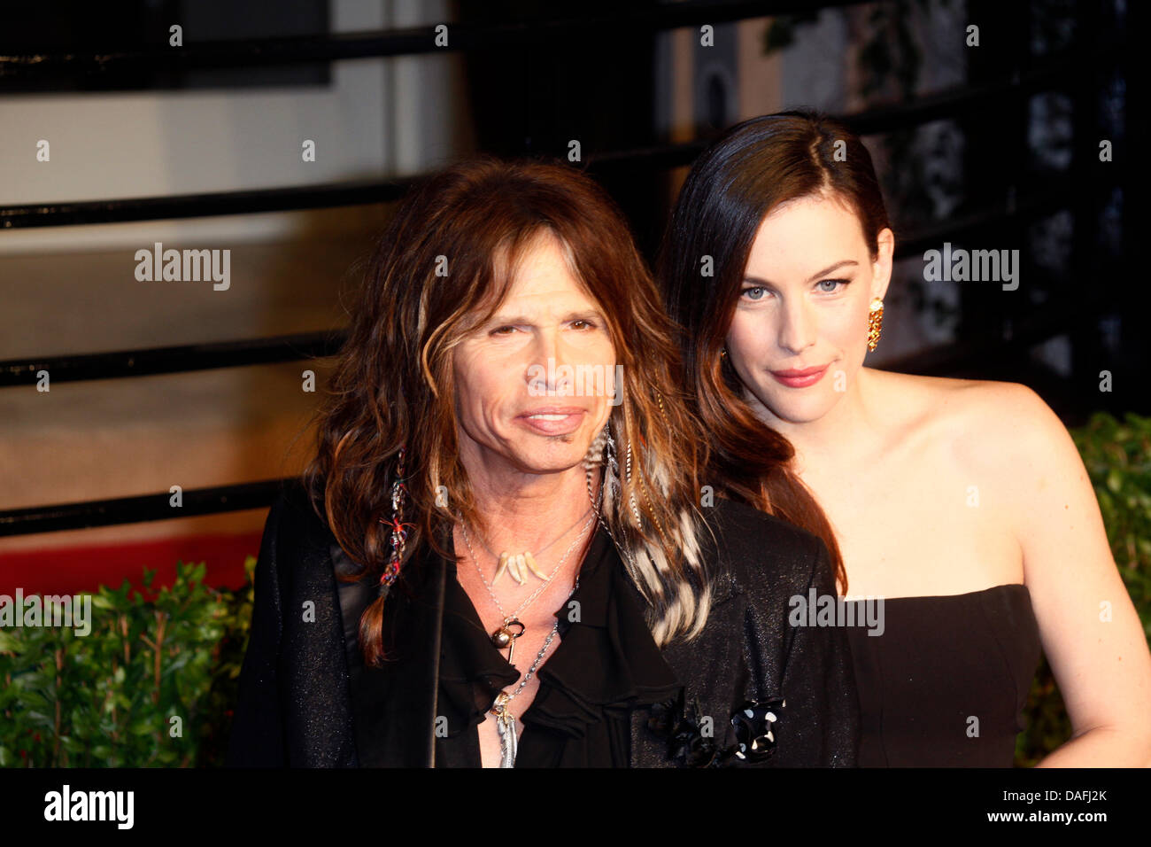 US musician Steven Tyler and his daughter, actress Liv Tyler, arrive ...