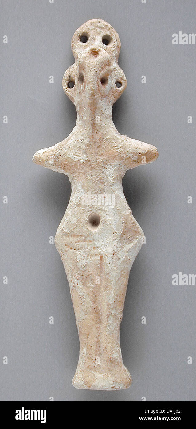 This figurine represents a female figure, possibly symbolizing a ...