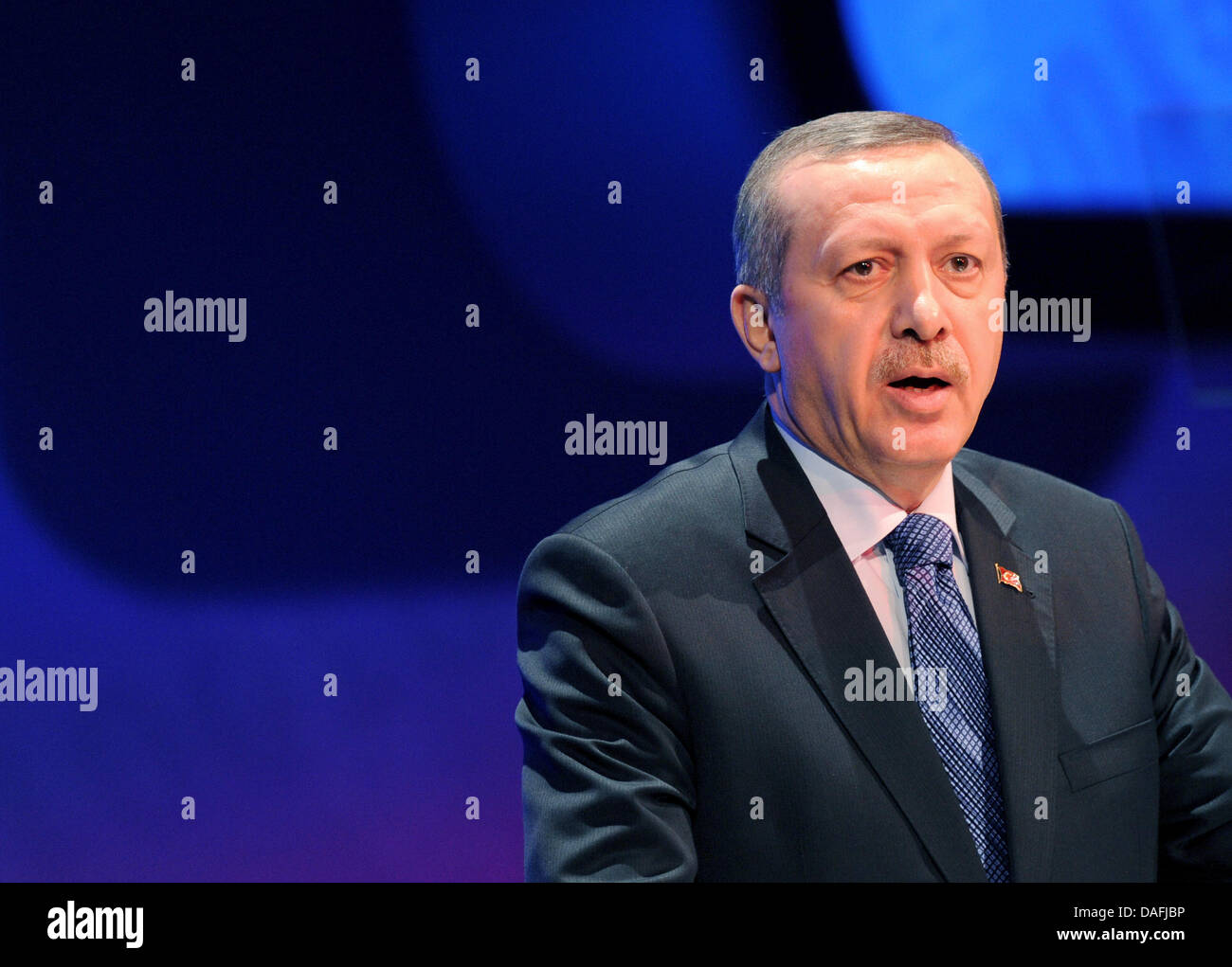 Turkish Prime minister Recep Tayyip Erdogan speaks during the ...