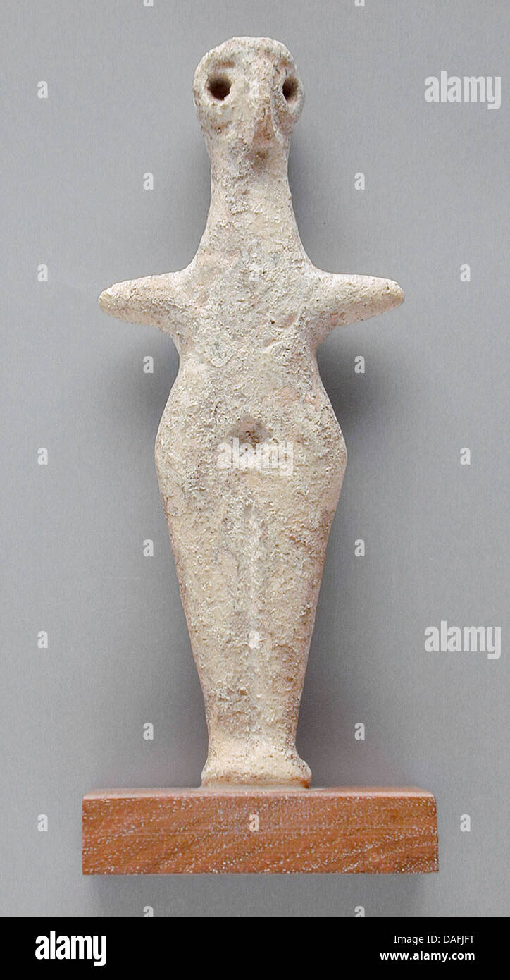 This figurine represents a female form, crafted with attention to ...