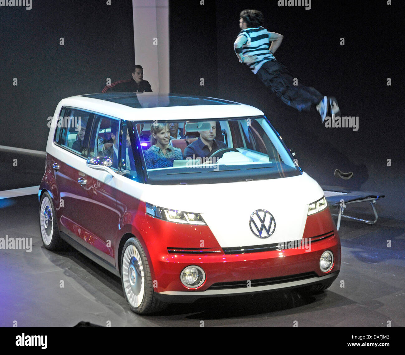 The new car prototype VW Bulli is presented on the eve of the first ...