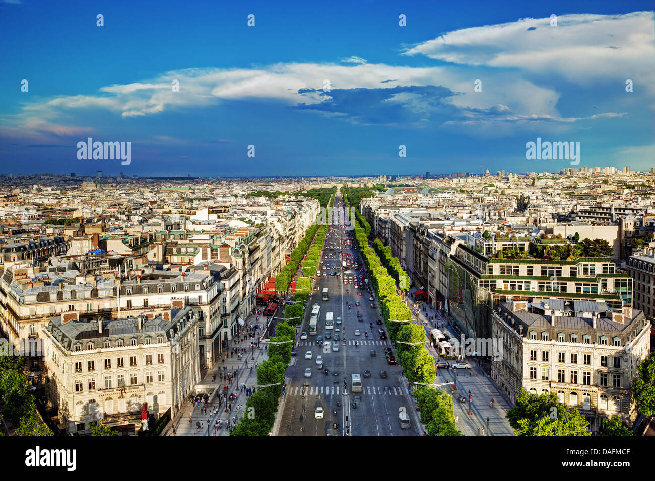 Champs elysees avenue aerial hi-res stock photography and images - Alamy