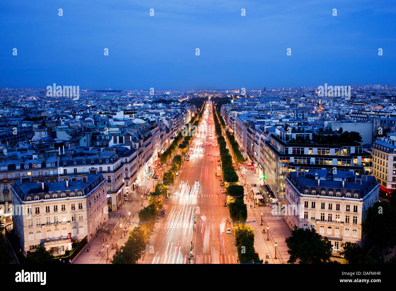 Champs elysees avenue aerial hi-res stock photography and images - Alamy