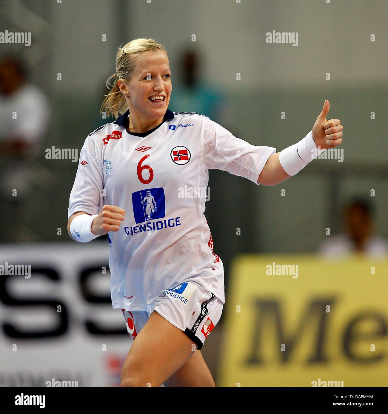 Norway's Heidi Loeke gestures during the World Women's Handball ...