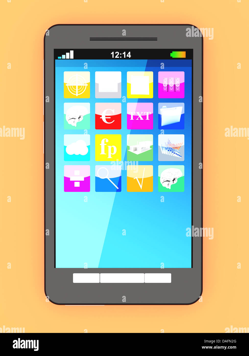 A modern Smartphone. 3D illustration Stock Photo - Alamy