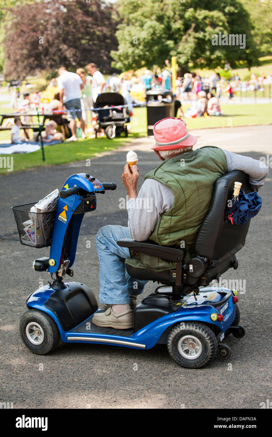 Elderly Man On Mobility Scooter High Resolution Stock Photography and ...