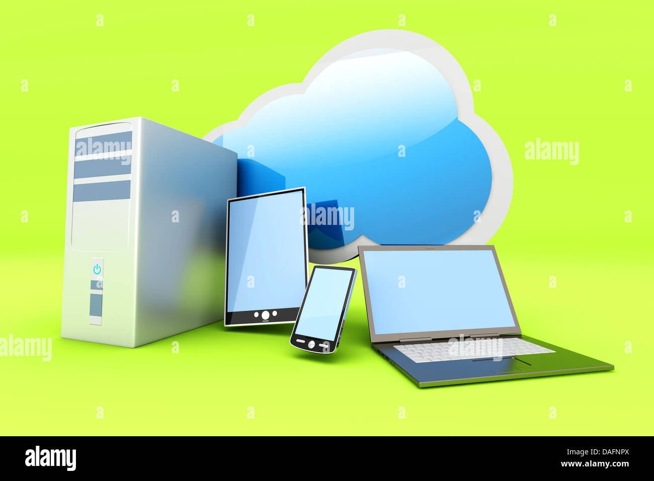 Cloud computing. 3D rendered illustration Stock Photo - Alamy