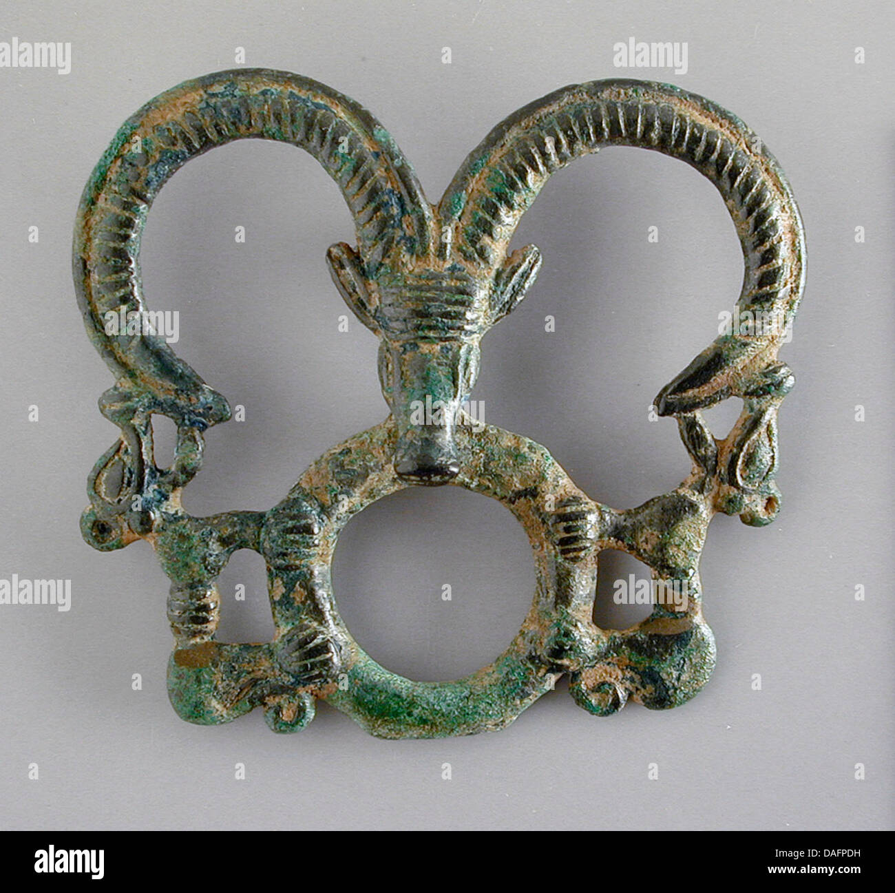 This harness ring, made of metal, represents an item of functional ...