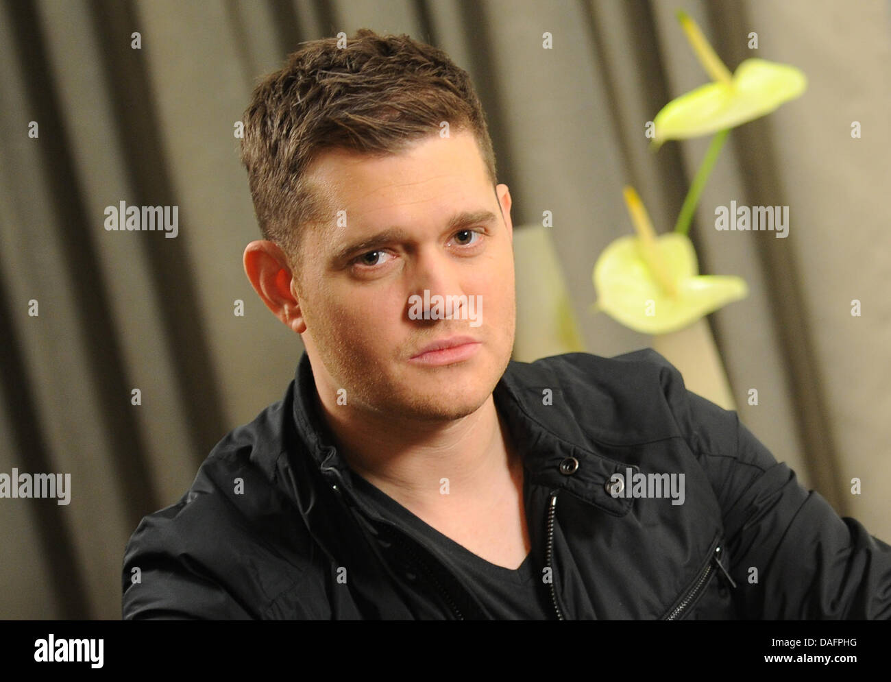 Canadian jazz singer and actor Michael Buble poses during an interview ...