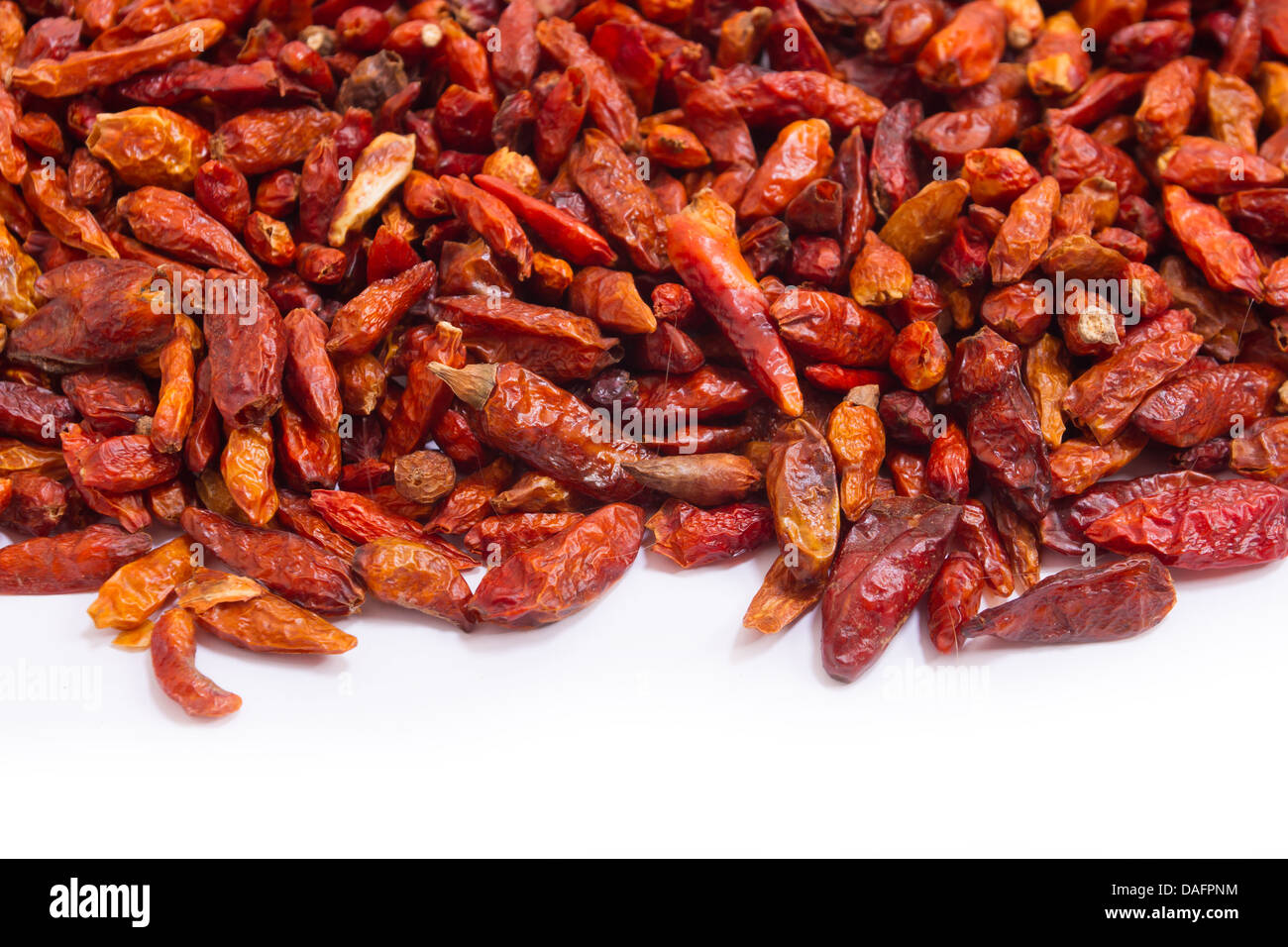 Dried red hot chili Peppers Stock Photo - Alamy