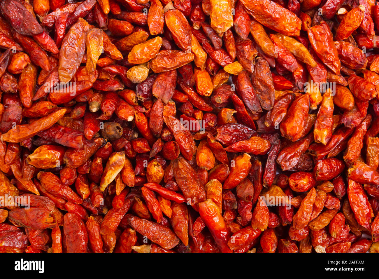 Dried red hot chili Peppers Stock Photo - Alamy