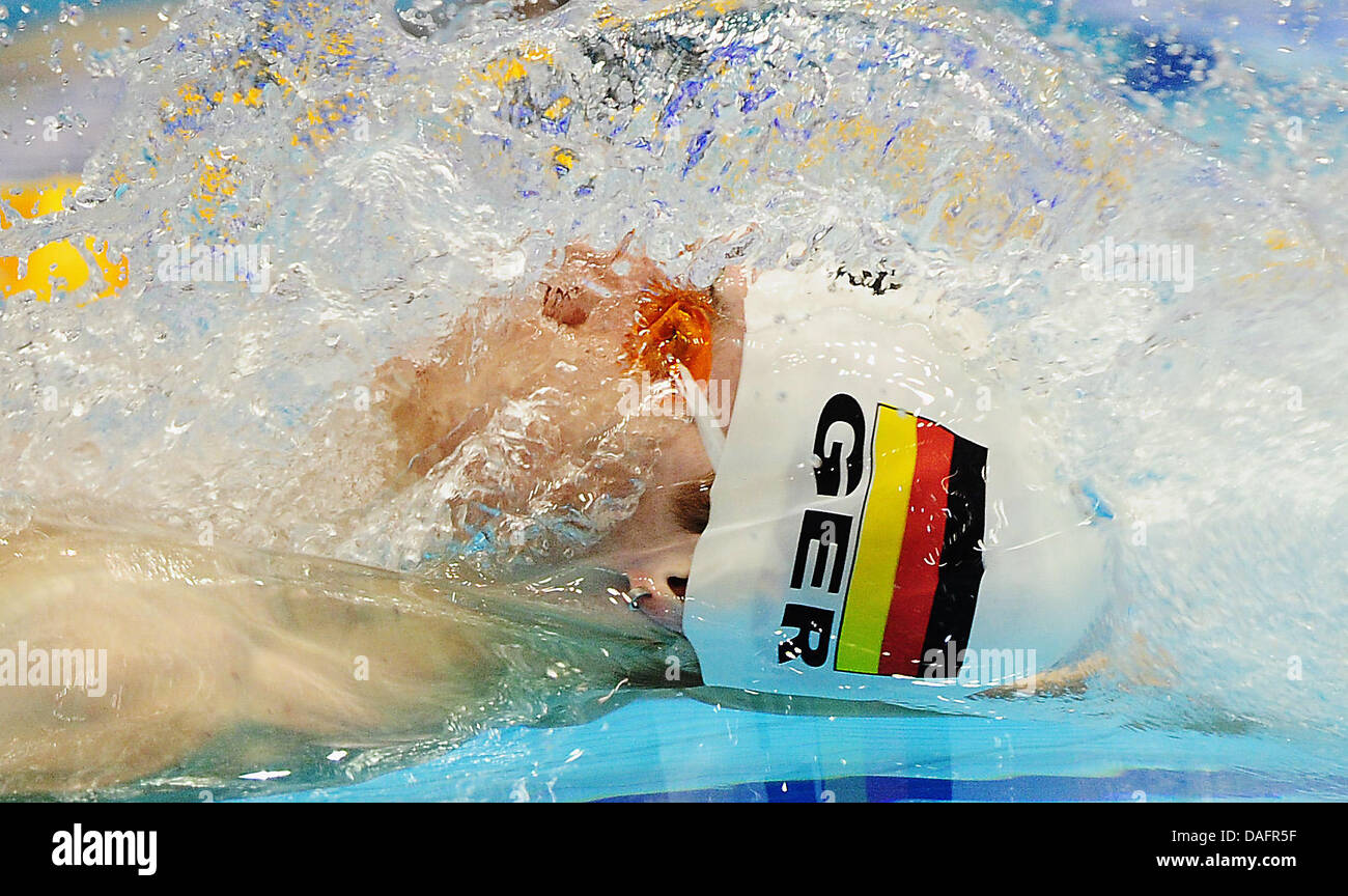 Christian Diener of Germany on his way to place fourth in the 50m ...