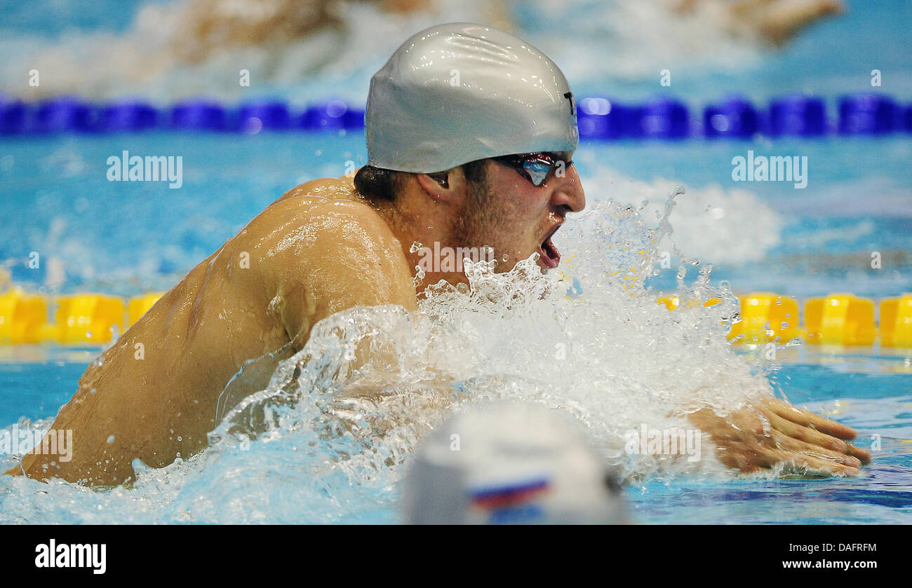Markus Deibler of Germany competes in his 100m Individual Medley ...