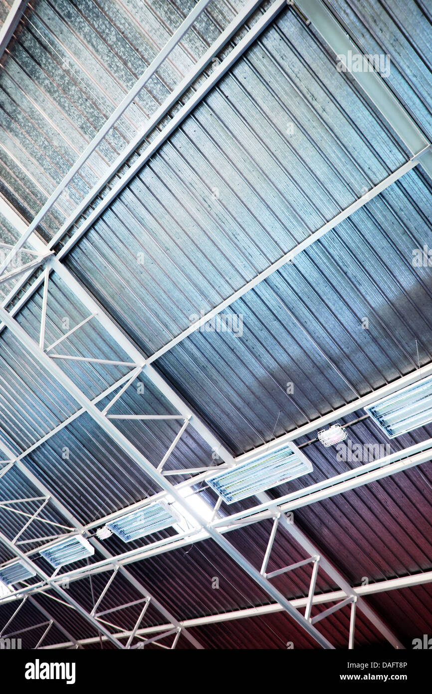 Ceiling of a industrial production building Stock Photo - Alamy
