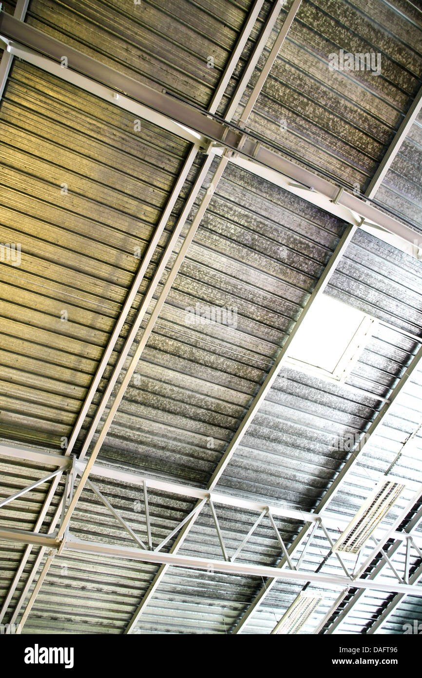 Ceiling of a industrial production building Stock Photo - Alamy